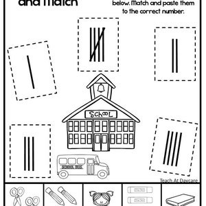 15 Printable Fall Match the Picture to the Number Worksheets. Preschool ...