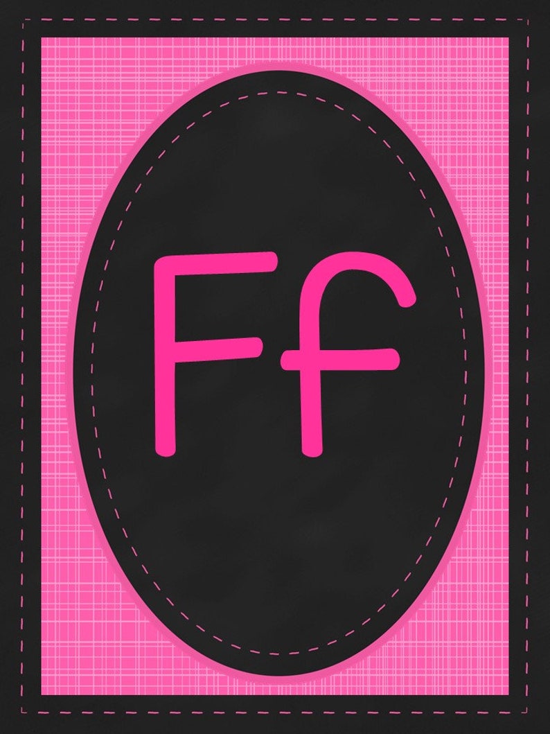 26 Printable Neon and Black Alphabet Posters. 8x10 Classroom ...