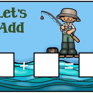 10 Printable Gone Fishing Themed Kindergarten Math Center Games and ...