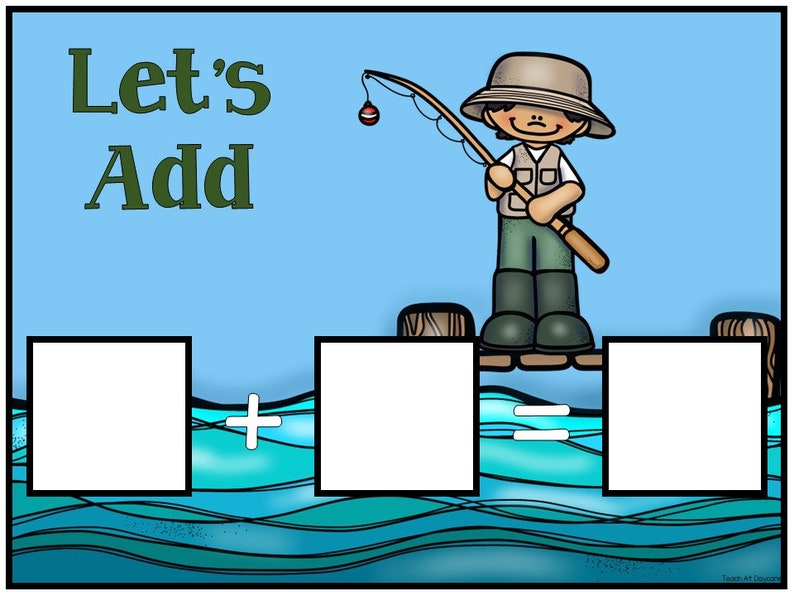 10 Printable Gone Fishing Themed Kindergarten Math Center Games and ...