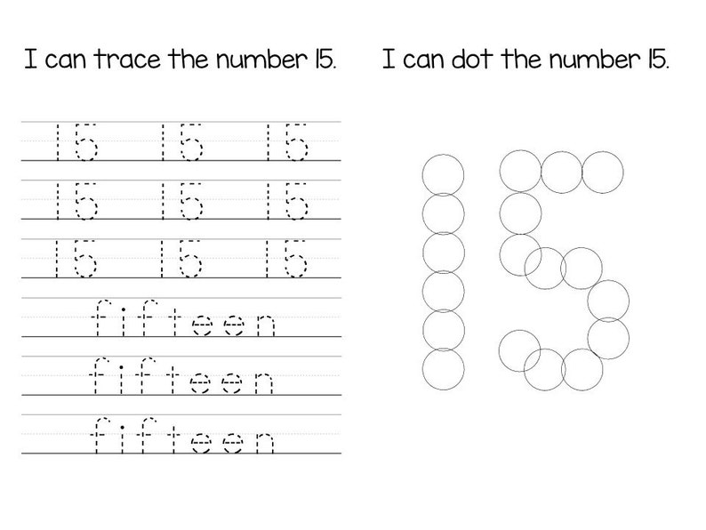 20 Number Mini Books Printable Worksheets in a ZIP File. - Etsy