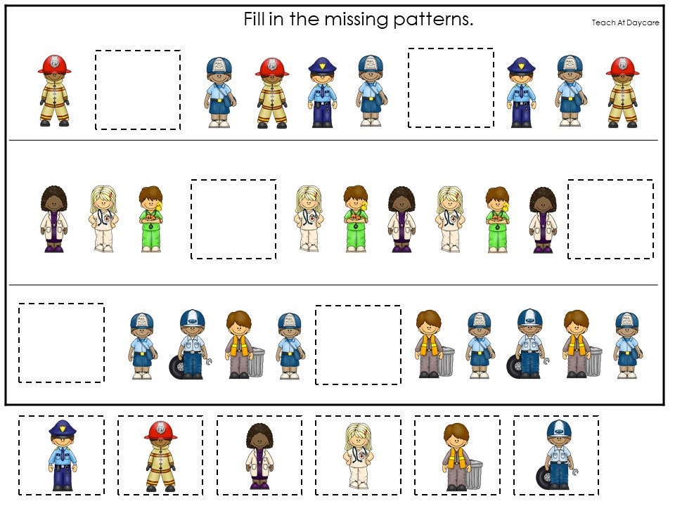 30 Community Helpers Preschool Games and Activities Download. - Etsy Canada
