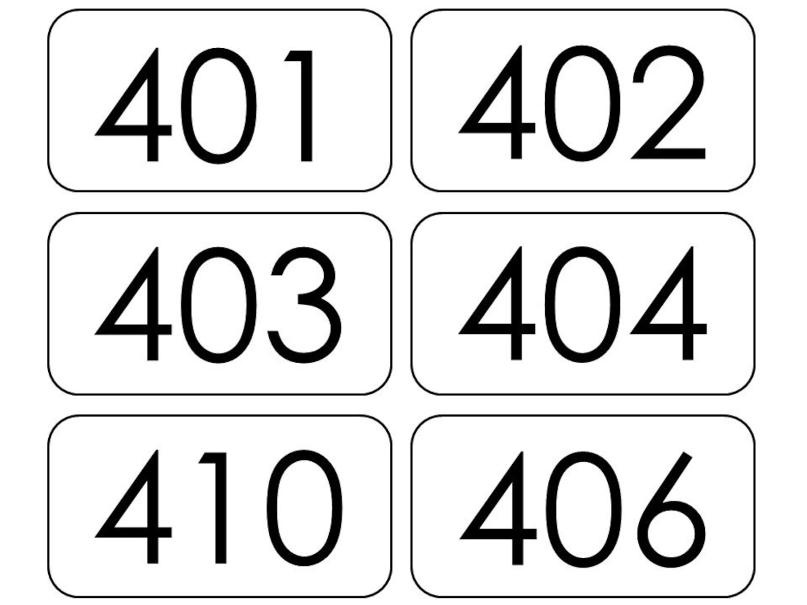 100 Printable Numbers 401-500 Flashcards. Preschool Thru Third - Etsy