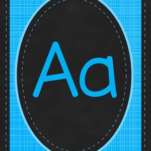 26 Printable Neon and Black Alphabet Posters. 8x10 Classroom ...