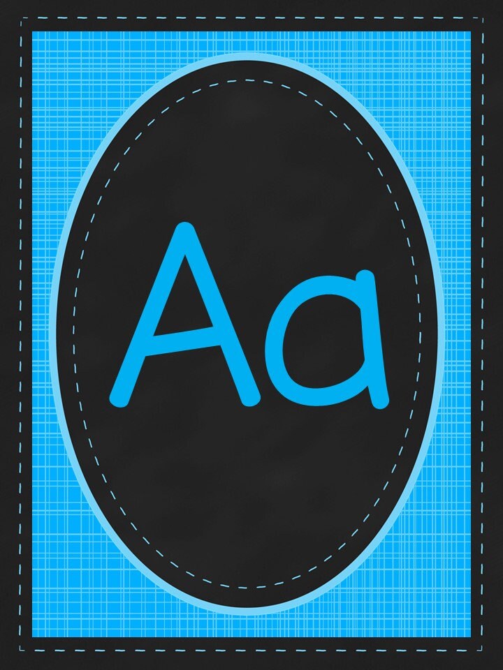 26 Printable Neon and Black Alphabet Posters. 8x10 Classroom ...