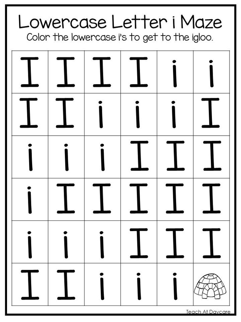 26 Lowercase Letter Maze Worksheets. Preschool-Kindergarten | Etsy