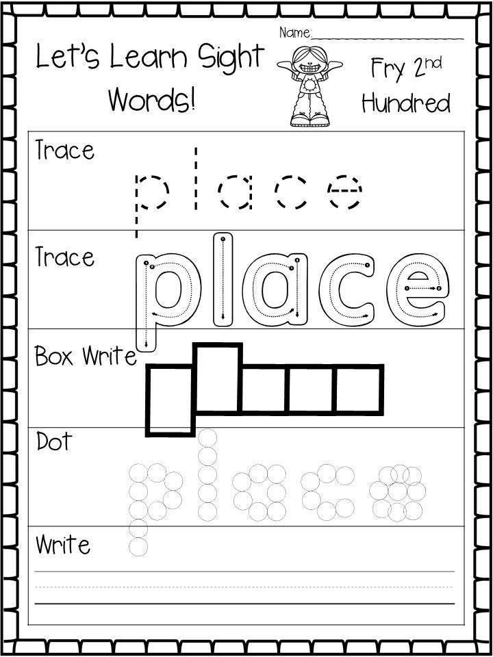 Fry Sight Words Worksheets | 2nd Hundred, Handwriting Activity ...