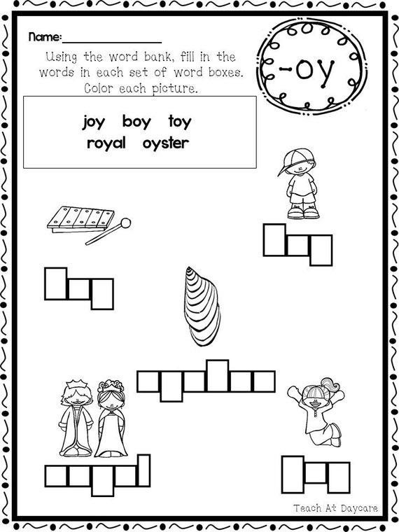 Hojas De Trabajo De Oi Y Oy