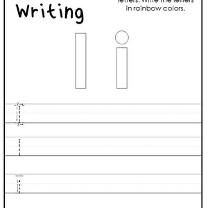 26 Printable Alphabet Rainbow Trace the Letters Worksheets. Preschool ...