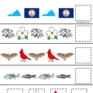 30 Virginia State Symbols Themed Learning Games Download. ZIP File ...