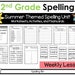Second Grade Summer Themed Words Spelling Activity. - Etsy