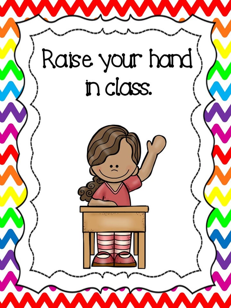 8 Printable Manners Posters. Full Page Classroom Wall Charts. - Etsy ...