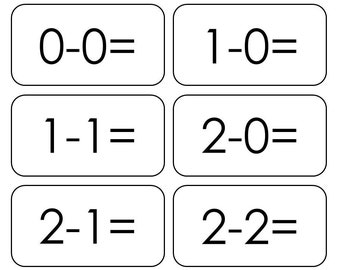 Subtraction Math Facts - Etsy