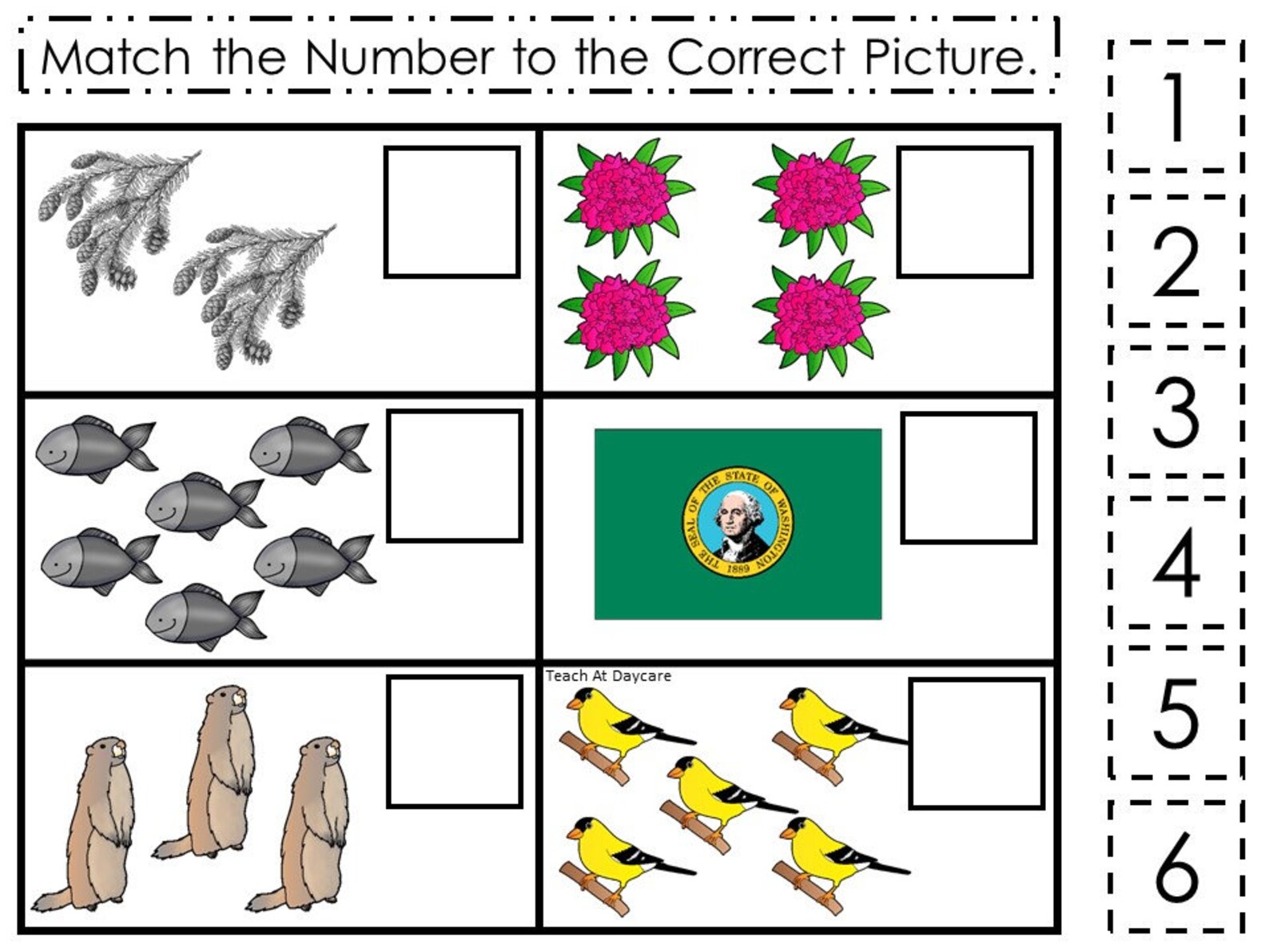 30 Washington State Symbols Themed Learning Games Download. - Etsy