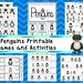 30 Penguins Printable Preschool Educational Games Download. Games and ...
