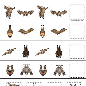 30 Bats Printable Preschool Educational Games Download. Games and ...