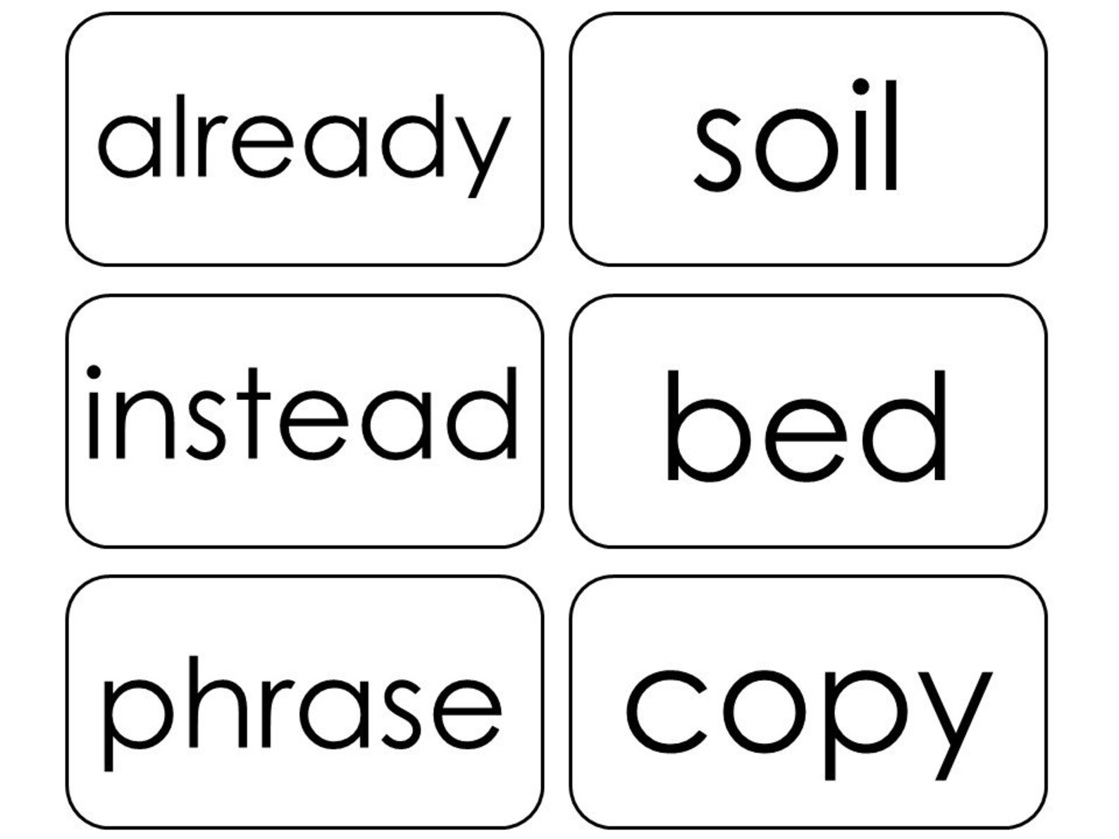 100 Printable Fry's Seventh Hundred Sight Word Flashcards. - Etsy