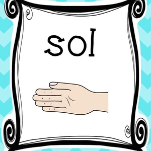 8 Printable Solfege Kodaly Hand Signs Posters. Full Page Classroom Wall ...