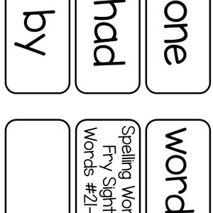 Fry First Hundred Words 21-30 Single Week Spelling Unit. Trace, Box ...
