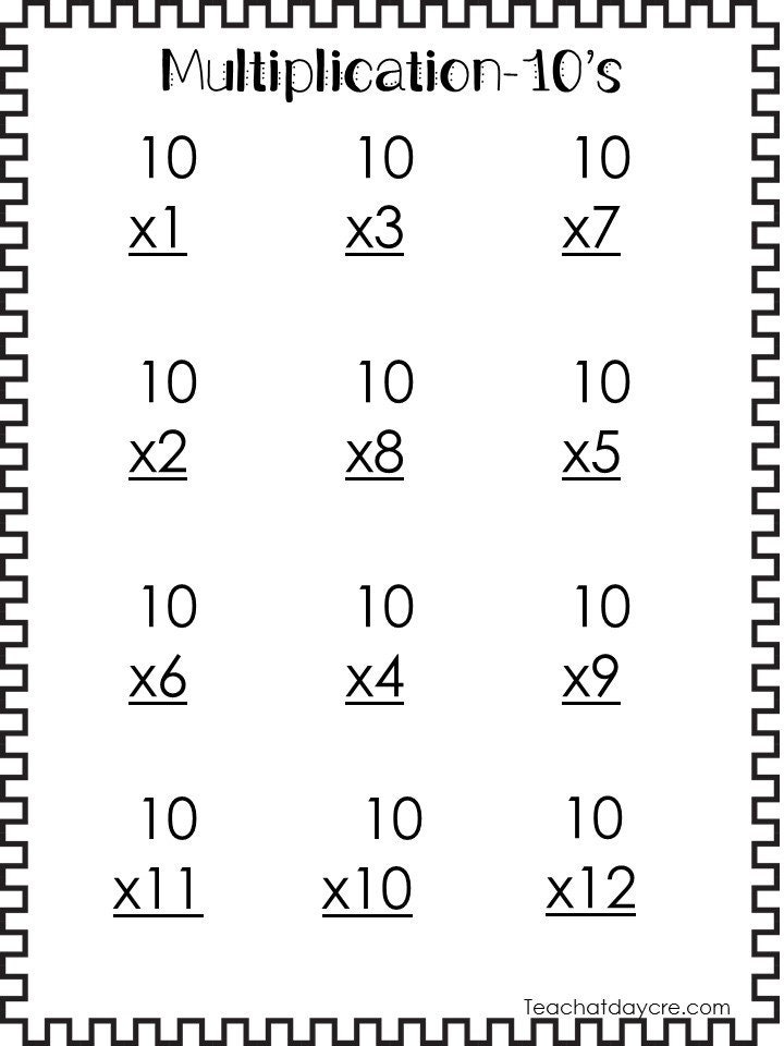24 Printable Multiplication Worksheets. Numbers 1-12. 1st-4th | Etsy