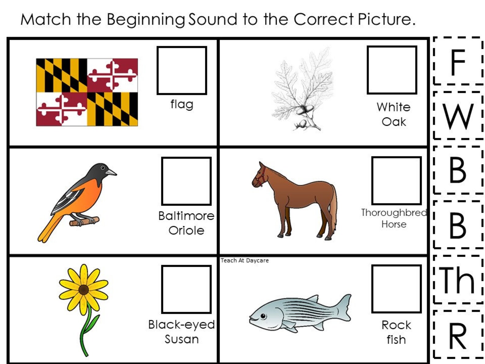 30 Maryland State Symbols themed Learning Games Download. ZIP | Etsy