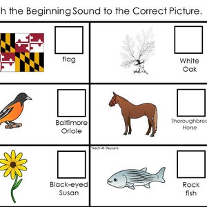 30 Maryland State Symbols Themed Learning Games Download. ZIP File ...