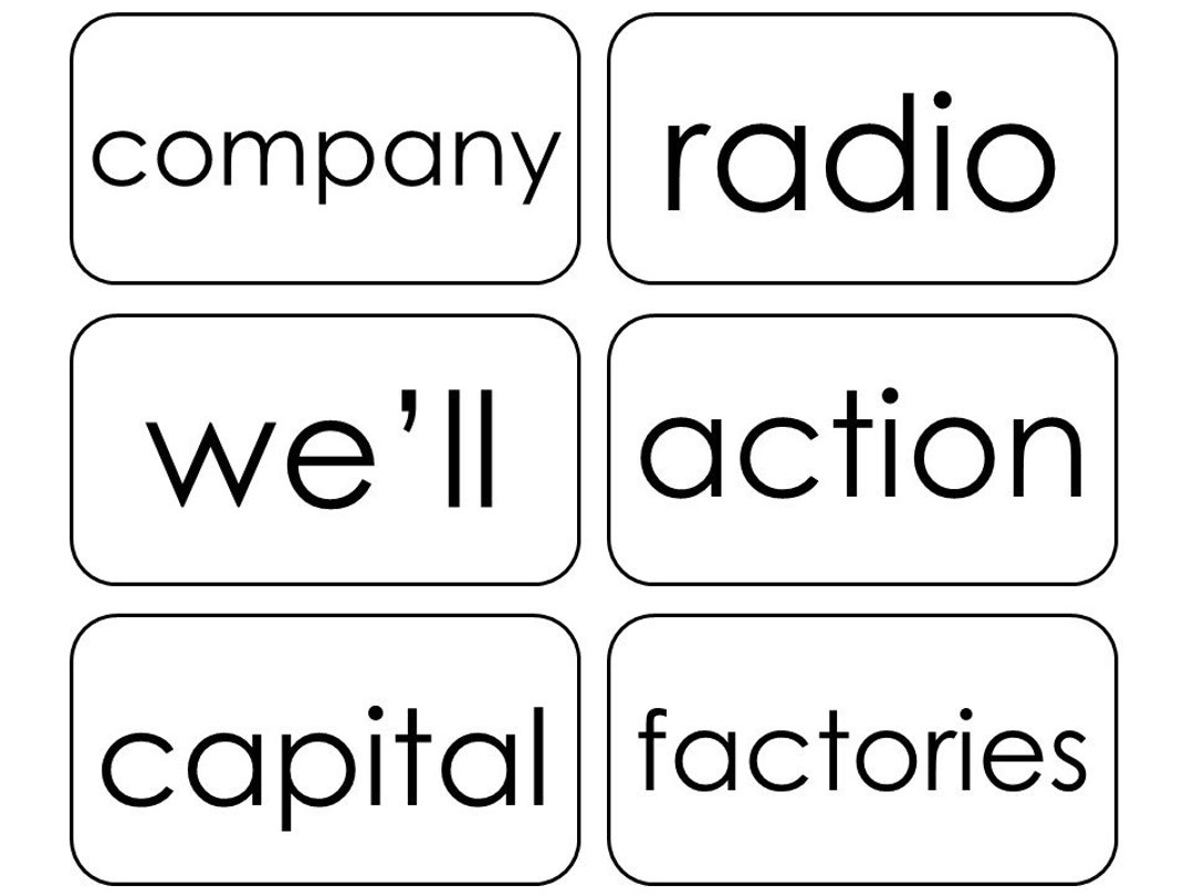100 Printable Fry's Tenth Hundred Sight Word Flashcards. 4th-5th Grade ...
