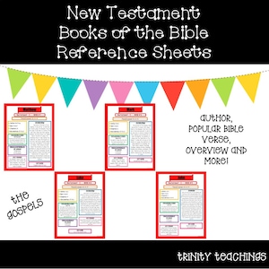 Books of the Bible Reference Sheets. Classroom Posters and Wall Charts ...