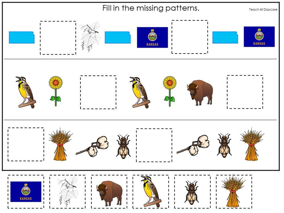 30 Kansas State Symbols Themed Learning Games Download. ZIP - Etsy