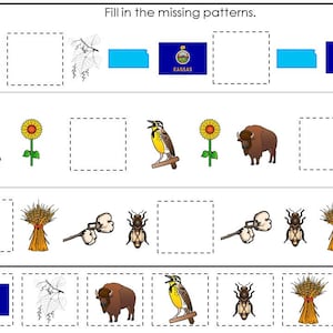 30 Kansas State Symbols Themed Learning Games Download. ZIP File ...