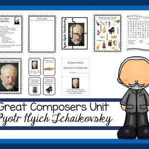 Pyotr Ilyich Tchaikovsky Great Composer Unit. Music Appreciation. - Etsy
