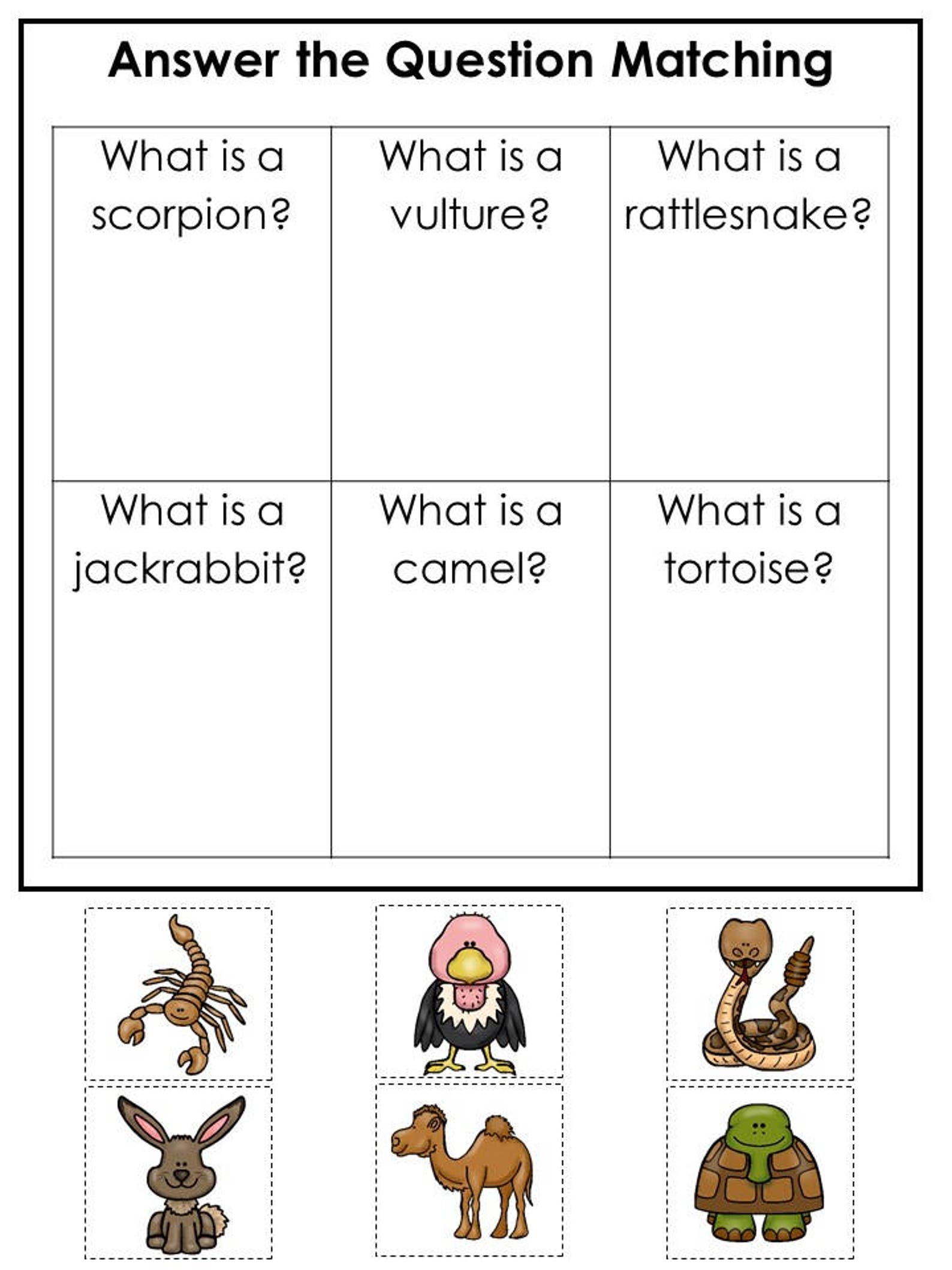 30 Desert Animals Preschool Educational Learning Games Download. Games ...