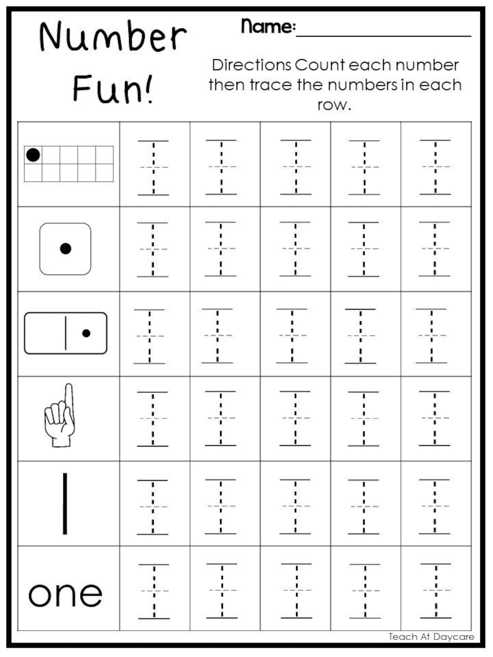 10 Printable Number Fun-subitizing 1-20 Worksheets. Preschool ...