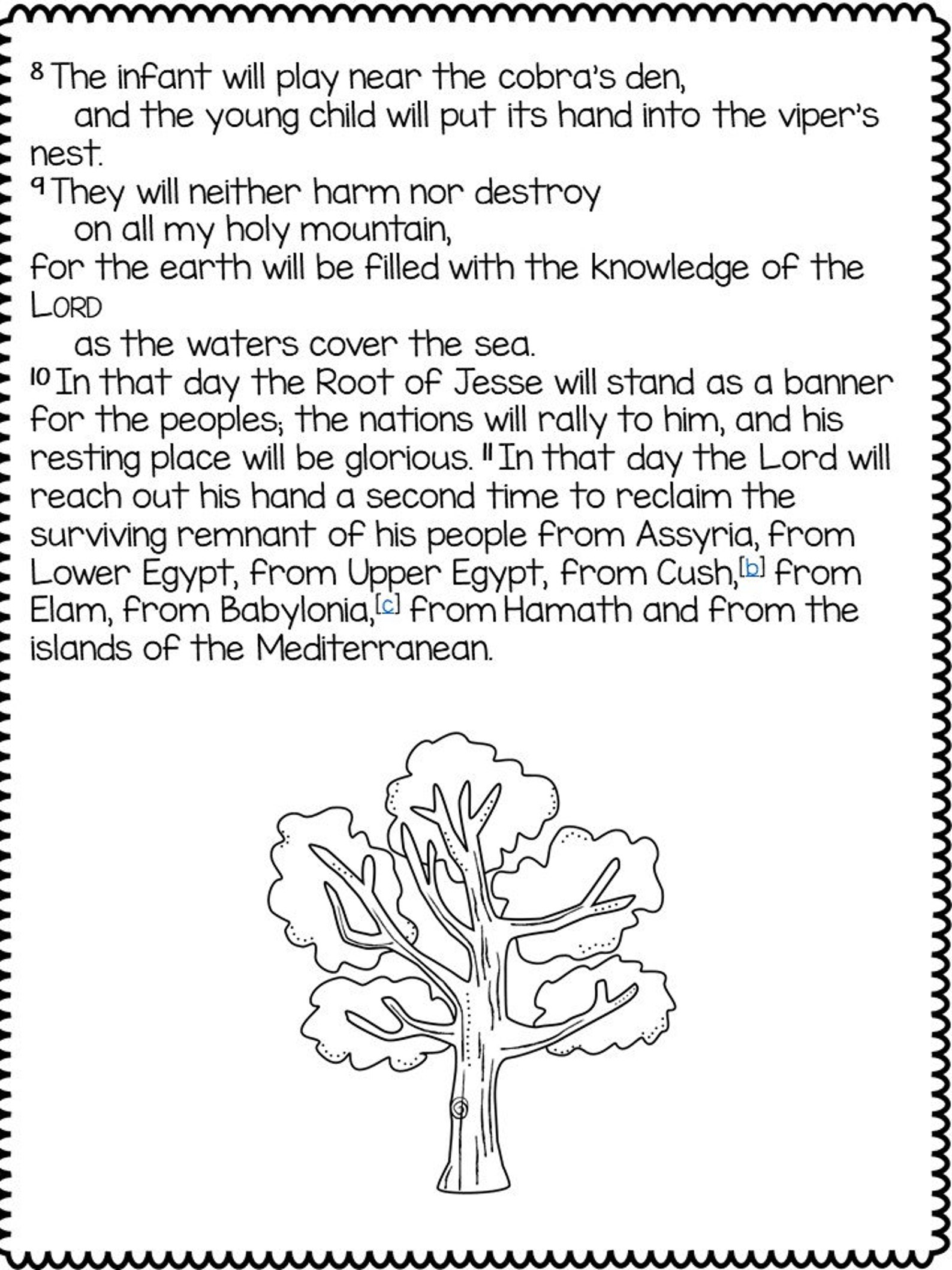 The Jesse Tree Printable Activities. Children's Bible Study. Advent ...