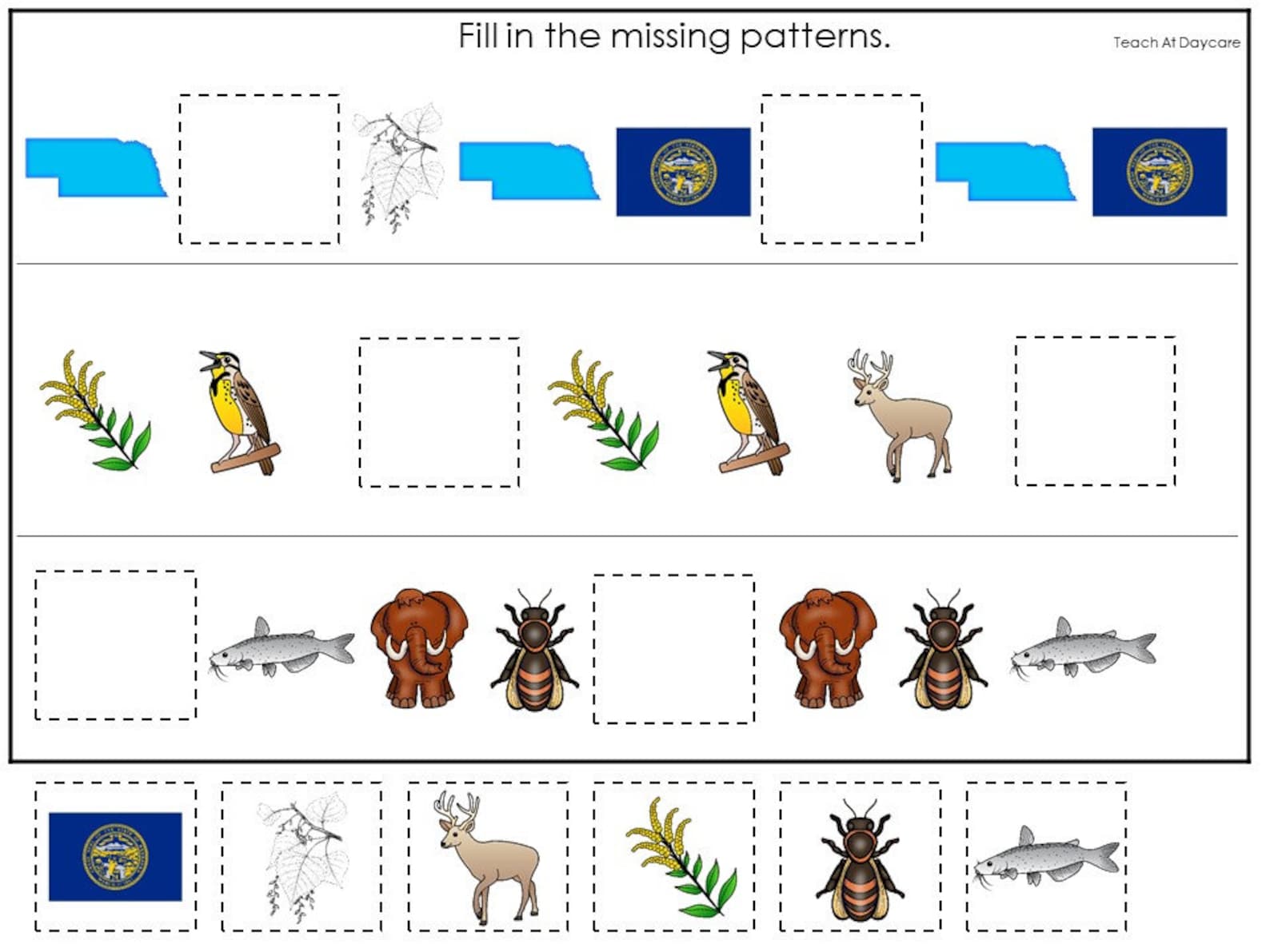30 Nebraska State Symbols Themed Learning Games Download. ZIP - Etsy