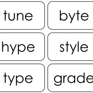 100 Printable Silent 'E' Words Flashcards. ELA, Speech, Reading ...