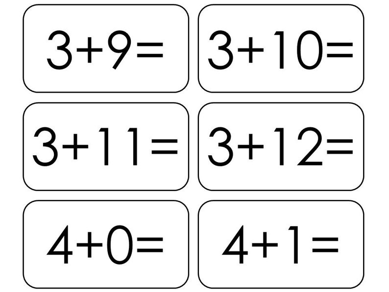 169 Printable Addition Flashcards. Facts 0-12. Preschool Thru - Etsy