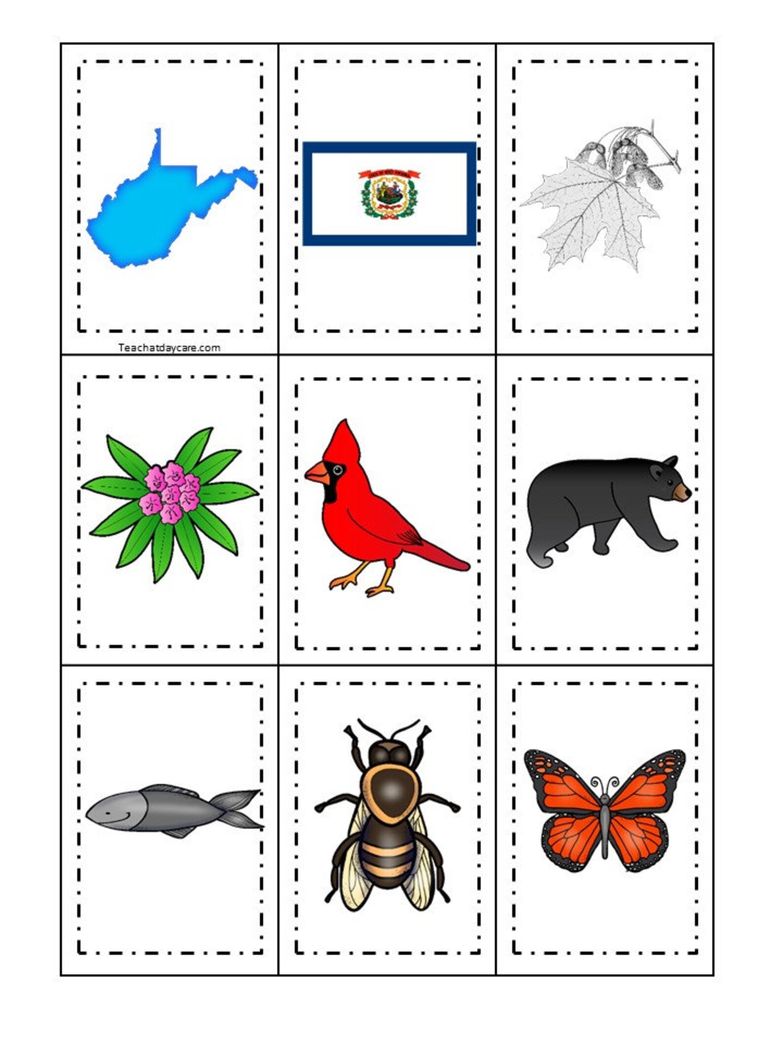 West Virginia State Symbols Learning Games, Preschool-1st Grade (ZIP ...