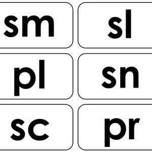 100 Printable Blends Flashcards. Preschool-2nd Grade ELA. Blend Word ...