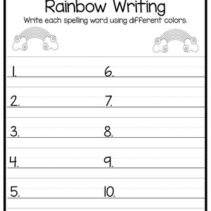 Fry First Hundred Words 91-100 Single Week Spelling Unit. Trace, Box ...