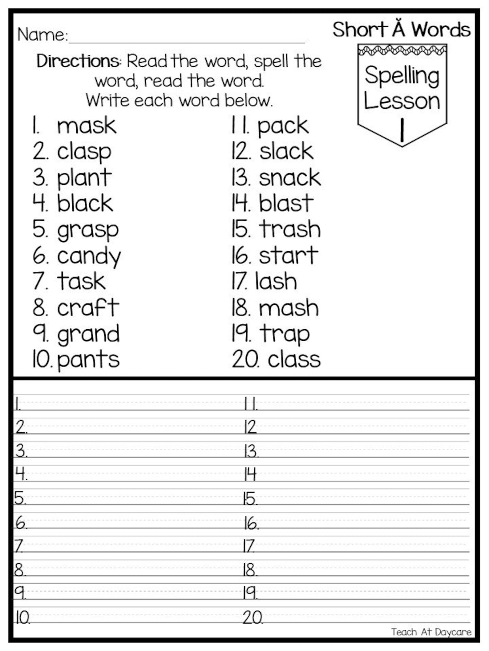 3rd Grade Spelling Curriculum Unit. 38 Weekly Lessons. Prints - Etsy