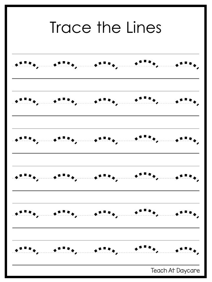 16 Printable Beginning Tracing Trace the Lines Worksheets. - Etsy UK