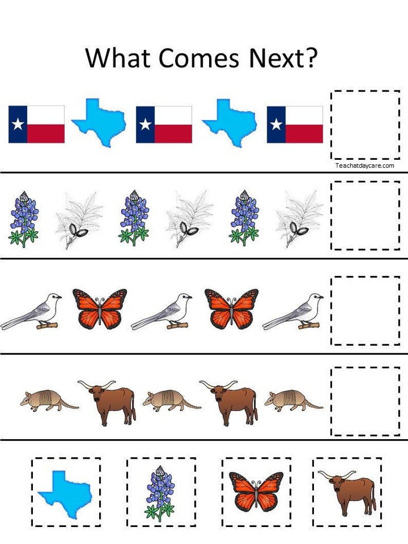 30 Texas State Symbols Themed Learning Games Download. ZIP | Etsy