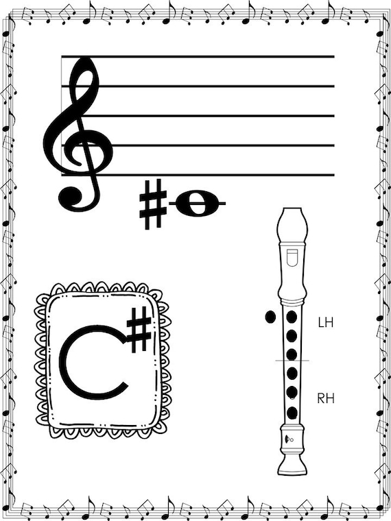 Blank Recorder Fingering Chart