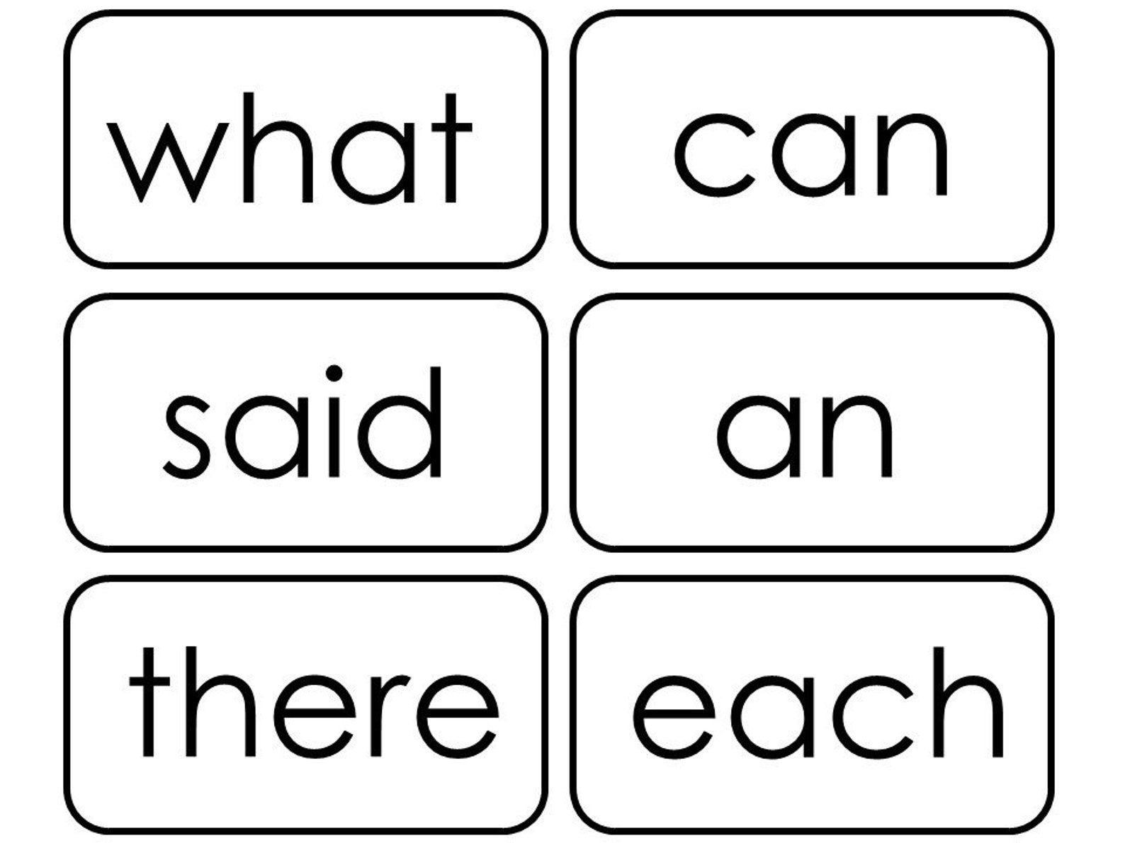 100 Printable Fry's First Hundred Sight Word Flashcards. | Etsy UK