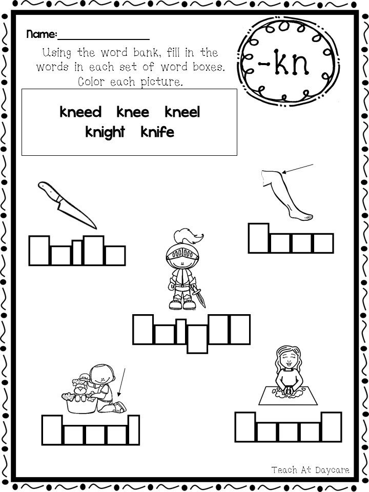 10 Printable Digraphs Box Writing Worksheets. Kindergarten-2nd Grade ...