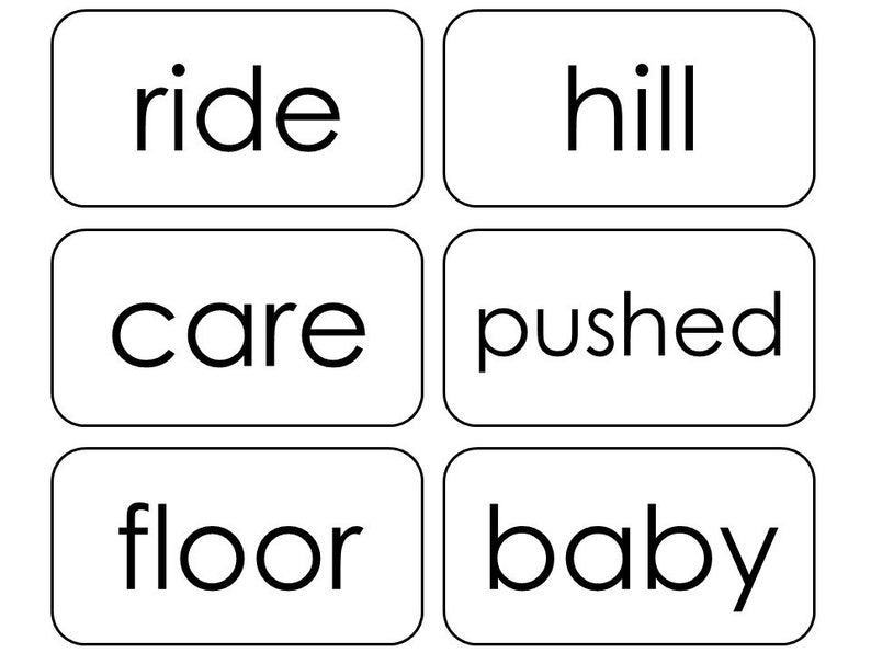 100 Printable Fry's Seventh Hundred Sight Word Flashcards. - Etsy