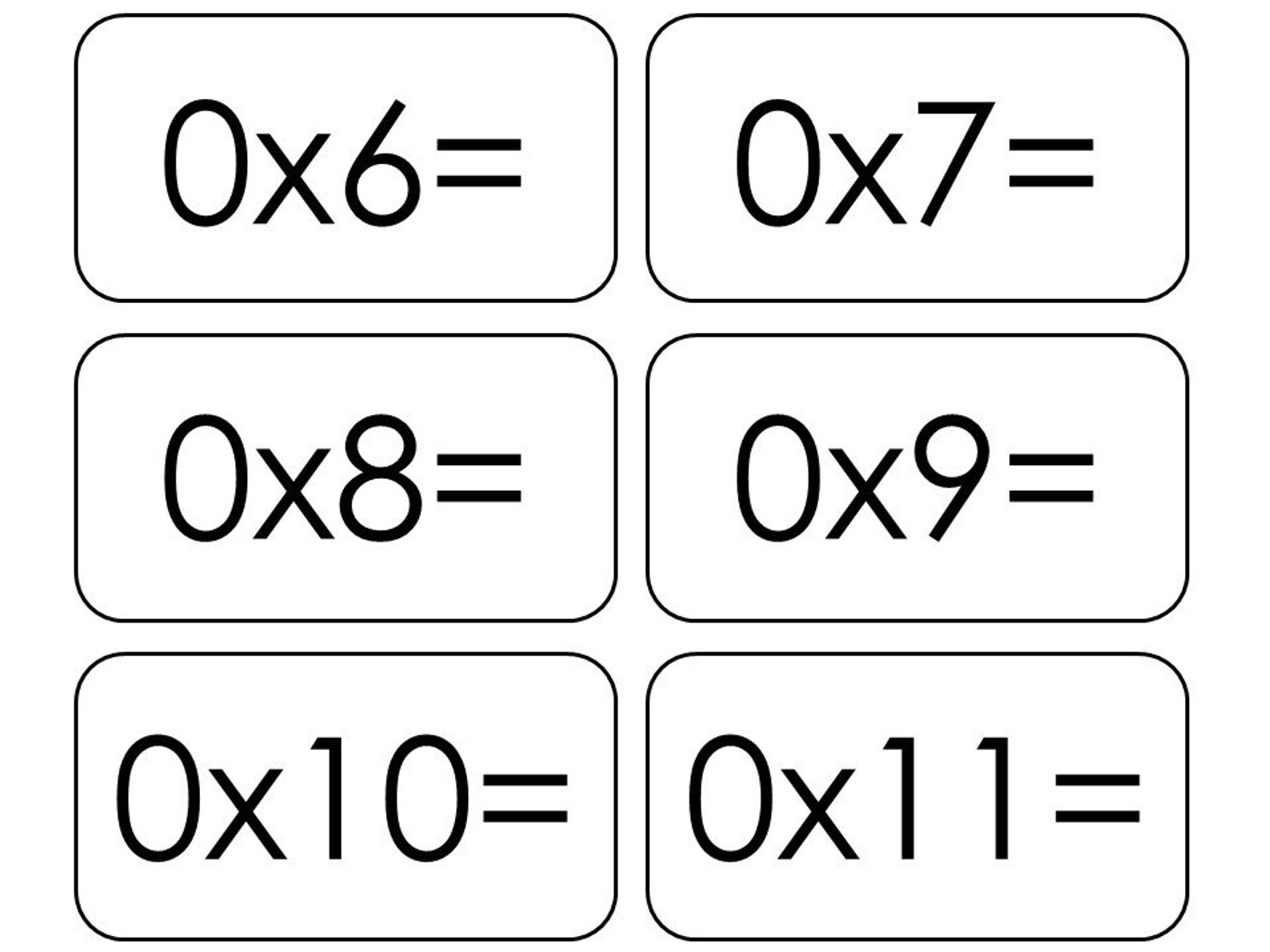 169 Printable Multiplication Flashcards. Facts 0-12. 1st Grade Thru 5th ...