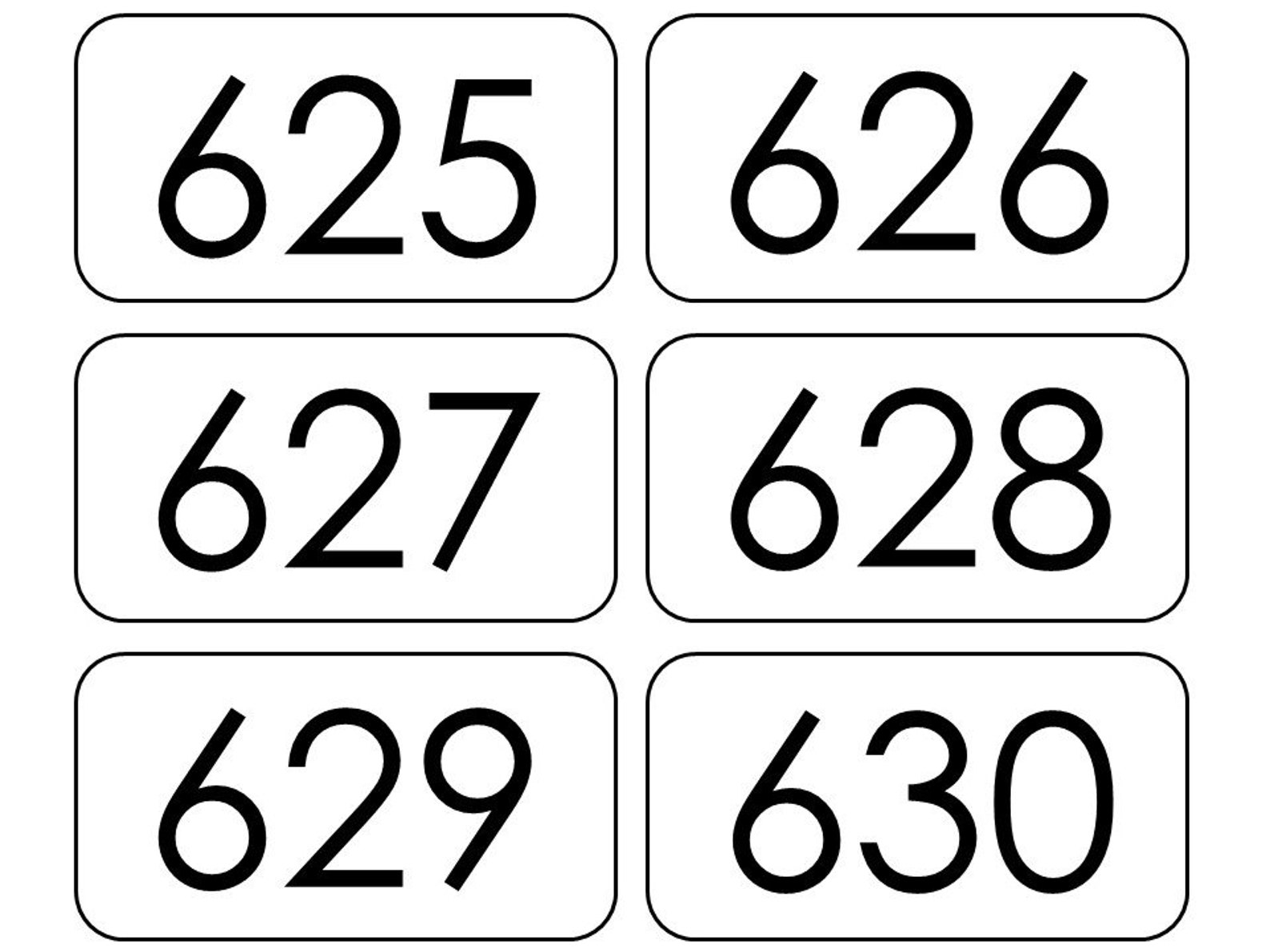 100 Printable Numbers 601-700 Flashcards. Preschool Thru Third - Etsy