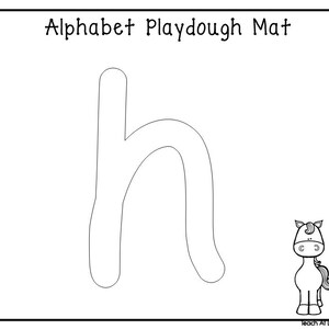 26 Printable Alphabet Lowercase Play Dough Mats Worksheets. Preschool ...